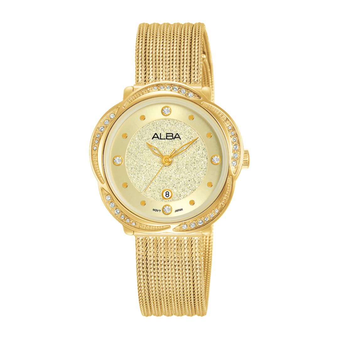 Alba Philippines AH7X10X1 Fashion Gold Dial Women's Quartz Watch 32mm ...